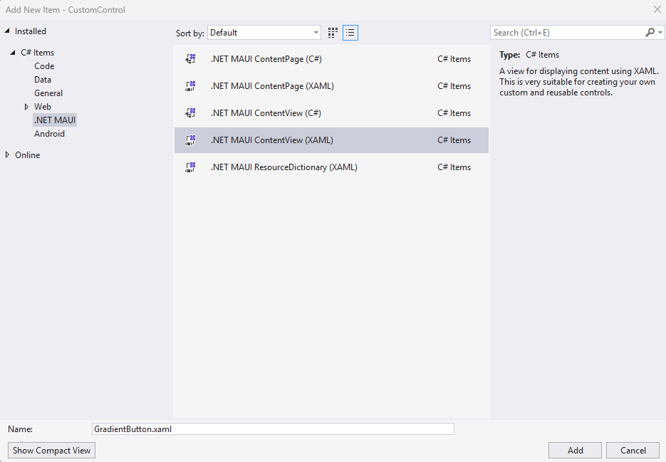 How to create custom controls in .NET MAUI